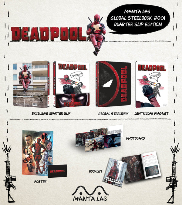 [MG#1] DEADPOOL STEELBOOK (QUARTER SLIP) - Manta Lab